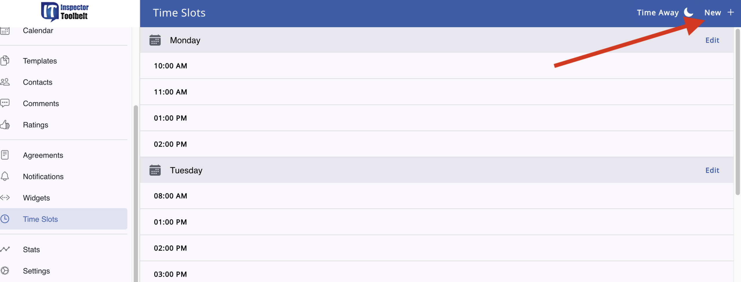 Setting Up Your Widget - Time Slots - & Scheduler - Inspector Toolbelt ...