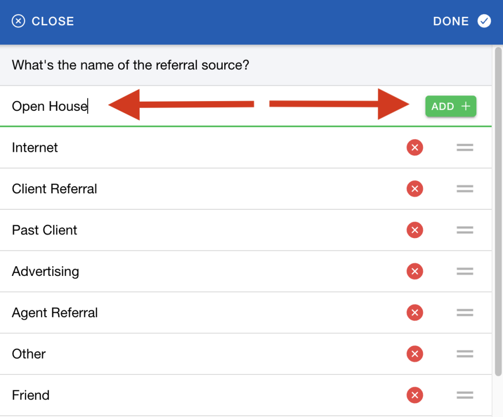 Custom Referral Sources - Inspector Toolbelt Home Inspection Software App